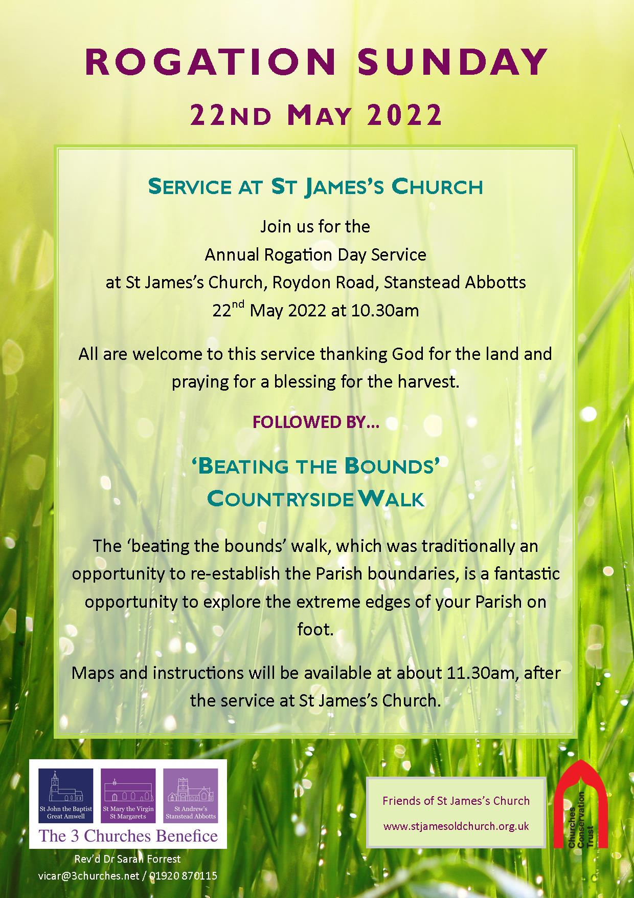 Rogation Day Service and ‘Beating the Bounds’ Walk on Sunday 22nd May ...