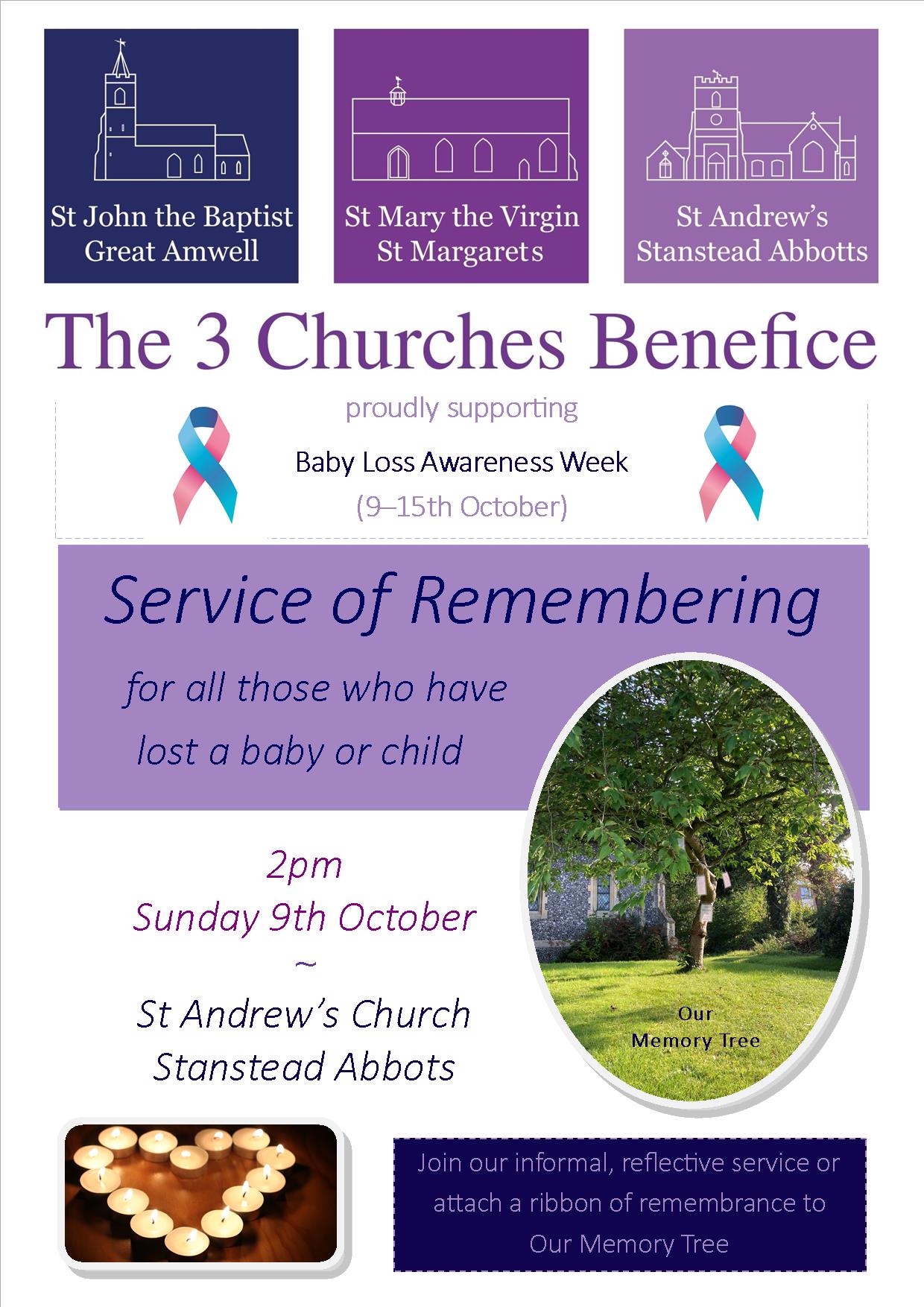 Service of Remembering: Baby Loss Awareness Week | The Three Villages